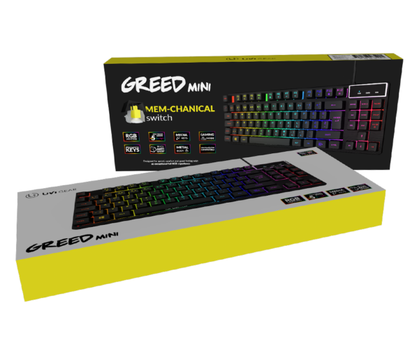 UVI Greed Mini - Gaming RGB TKL Keyboard with mem-chanical switches!