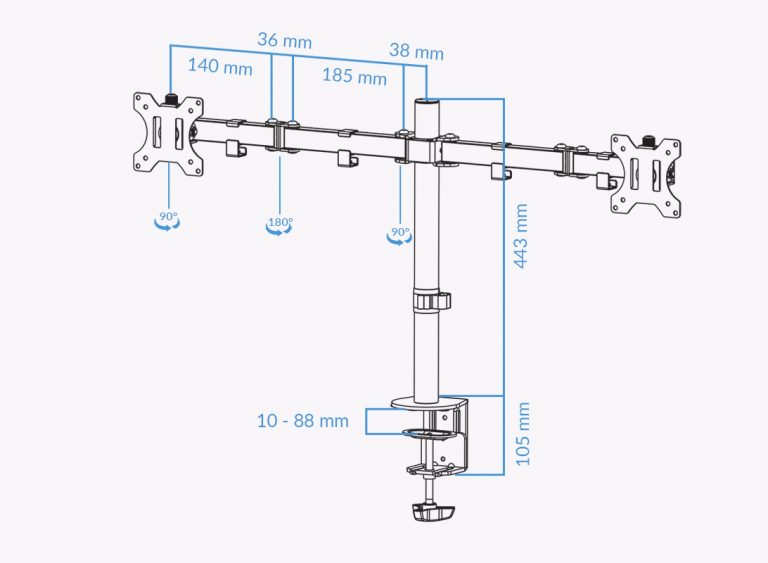 UVI Dual Monitor VESA Mount - Find the ideal ergonomic position!