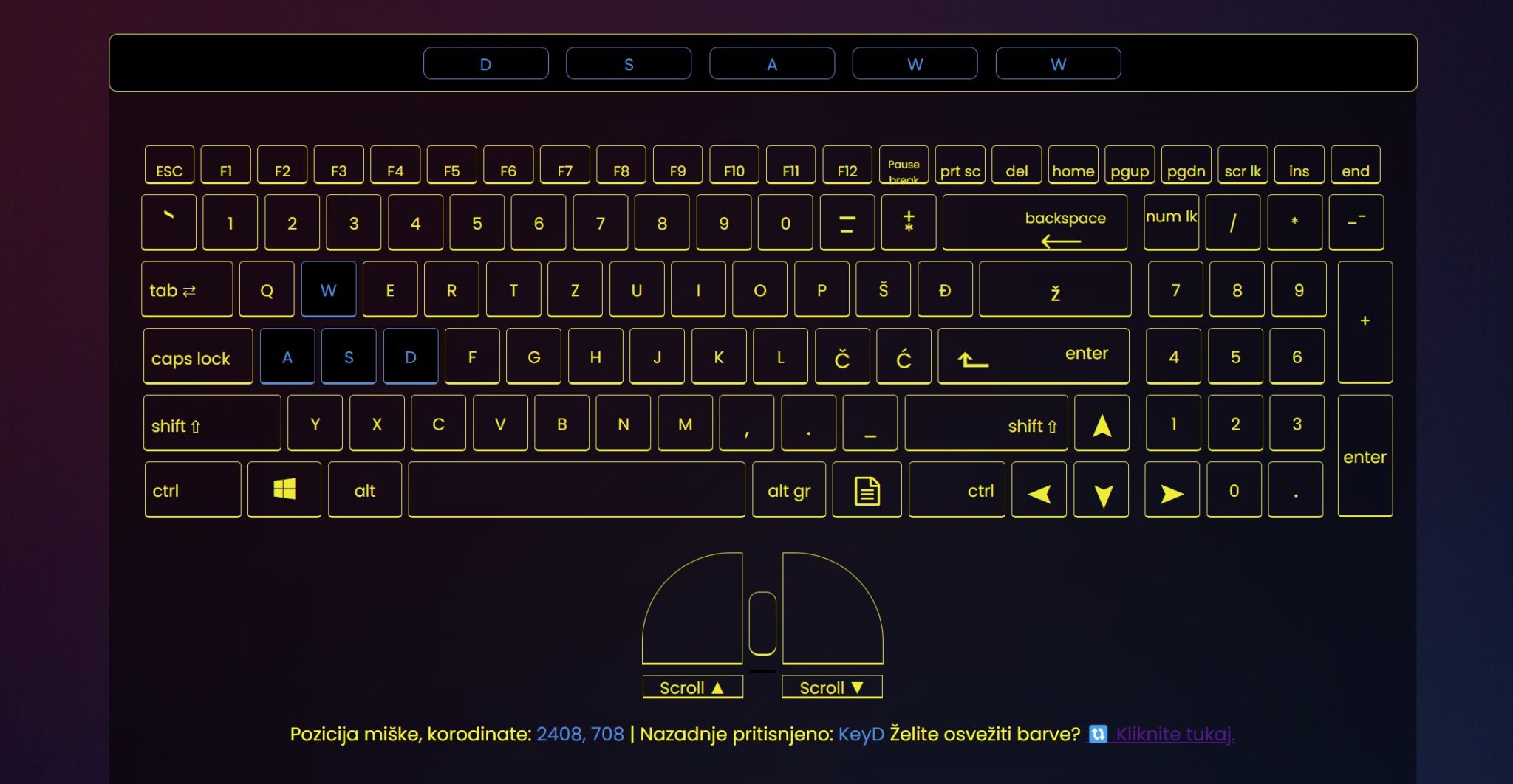 A simple way to test your keyboard and mouse